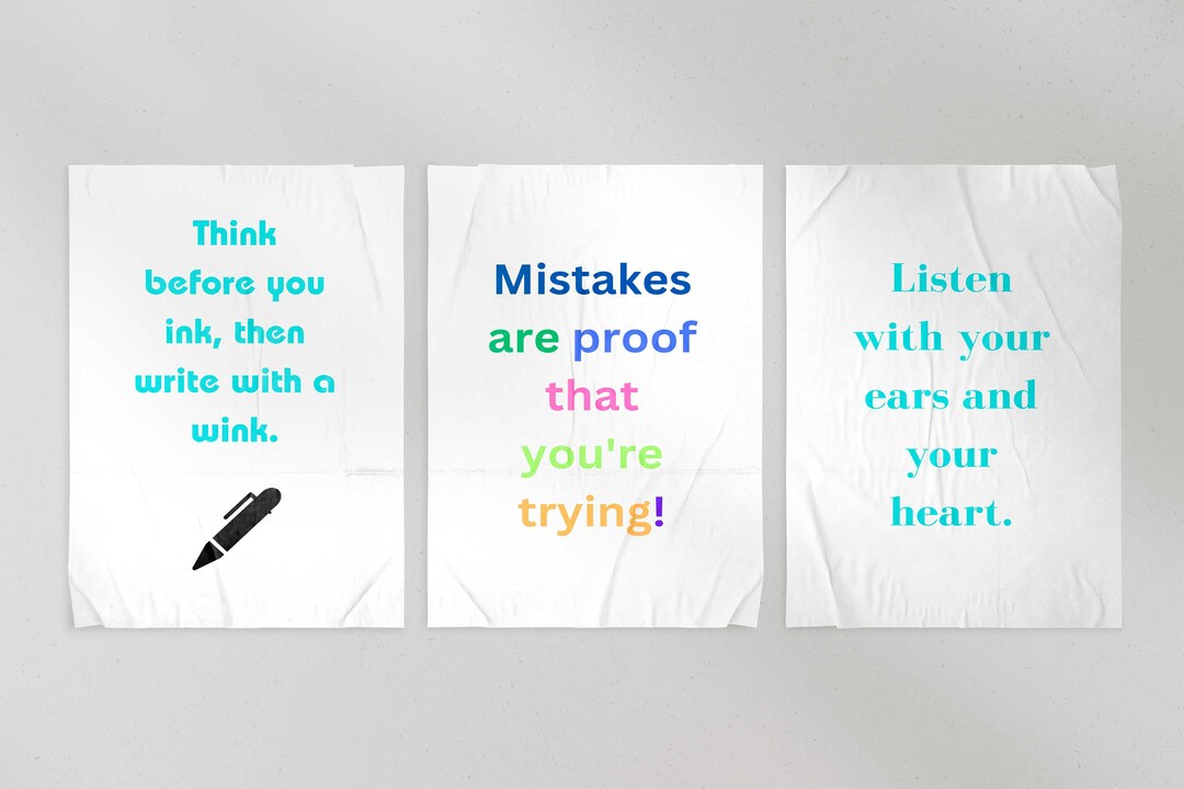 Teacher Poster, Classroom Art Posters, Set of 3 Printable, Teacher ...