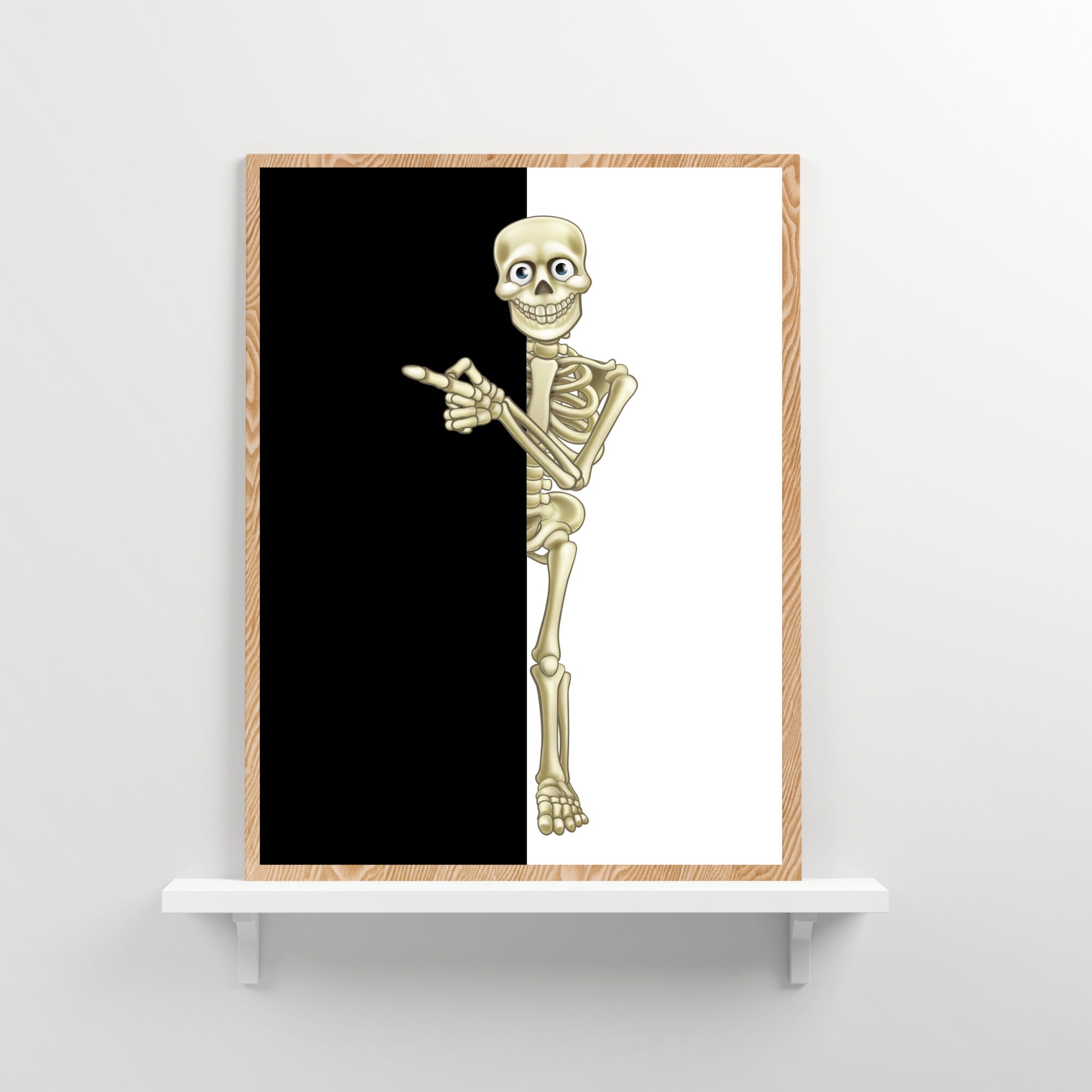 Skeleton Print, Skeleton Printable, Halloween Printable Wall Art ...