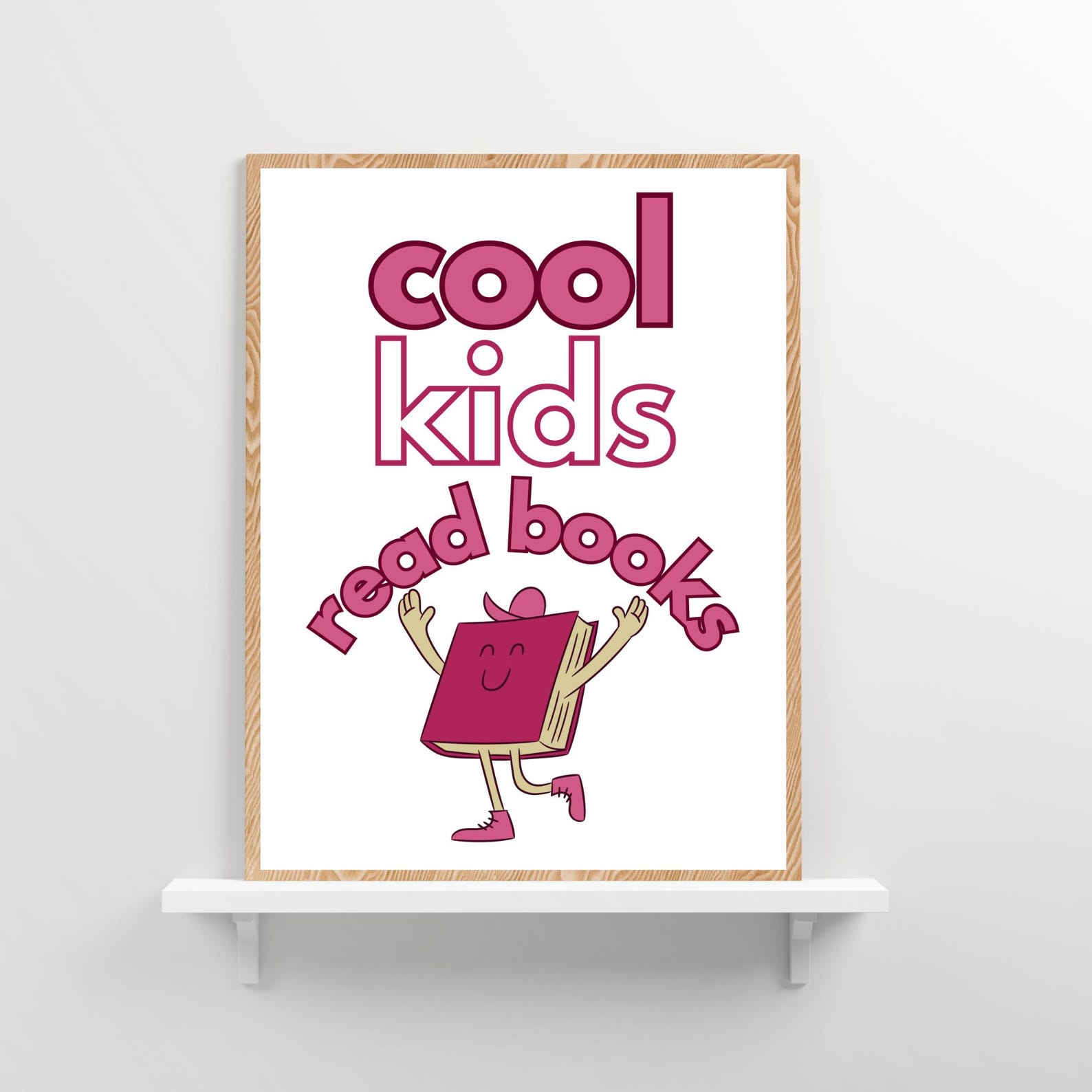 Cool Kids Read Books, Read Quote Sign, Book Lover Gift Idea, Kids Wall ...