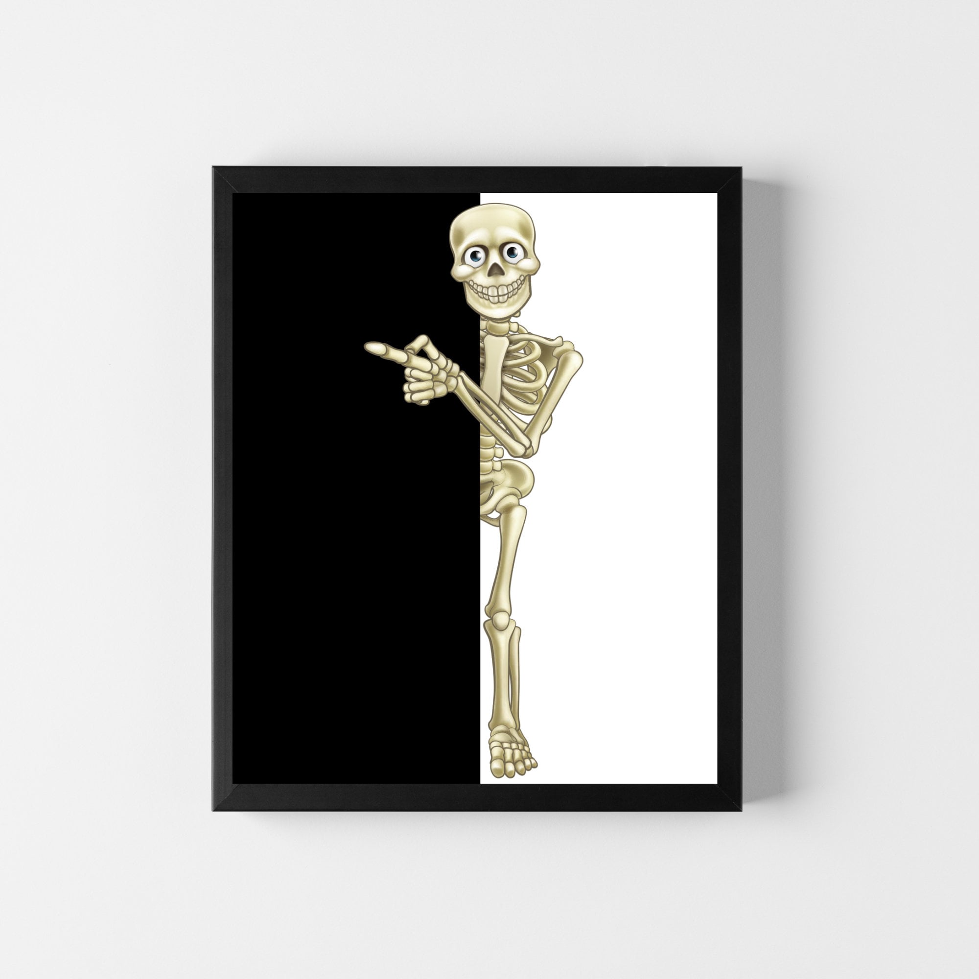 Skeleton Print, Skeleton Printable, Halloween Printable Wall Art ...