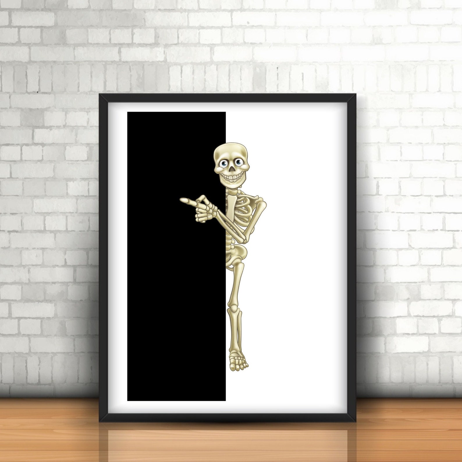 Skeleton Print, Skeleton Printable, Halloween Printable Wall Art ...