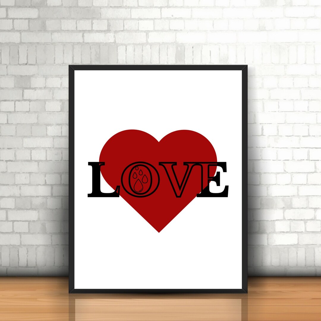 Love Printable Wall Art, Love Poster, Modern Bedroom Sign ...
