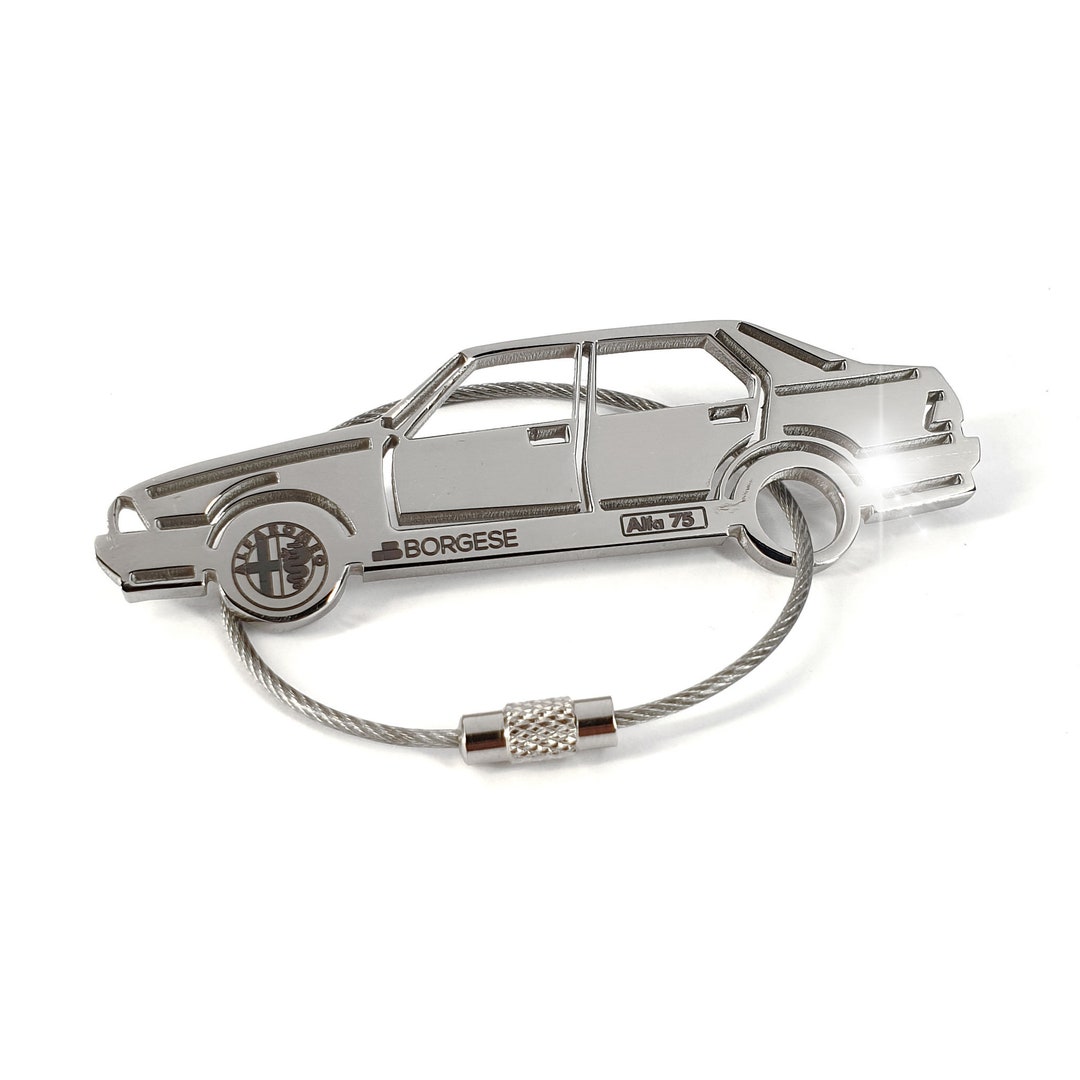 Alfa Romeo 75 Keychain Polished Stainless Steel Keychain ...