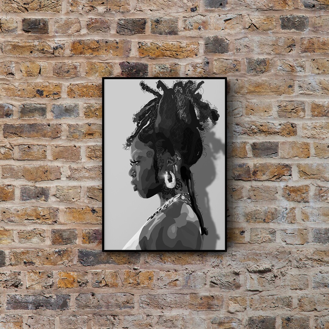 Loctress | Art Poster | Locs Art Print | Black Woman | Printable ...