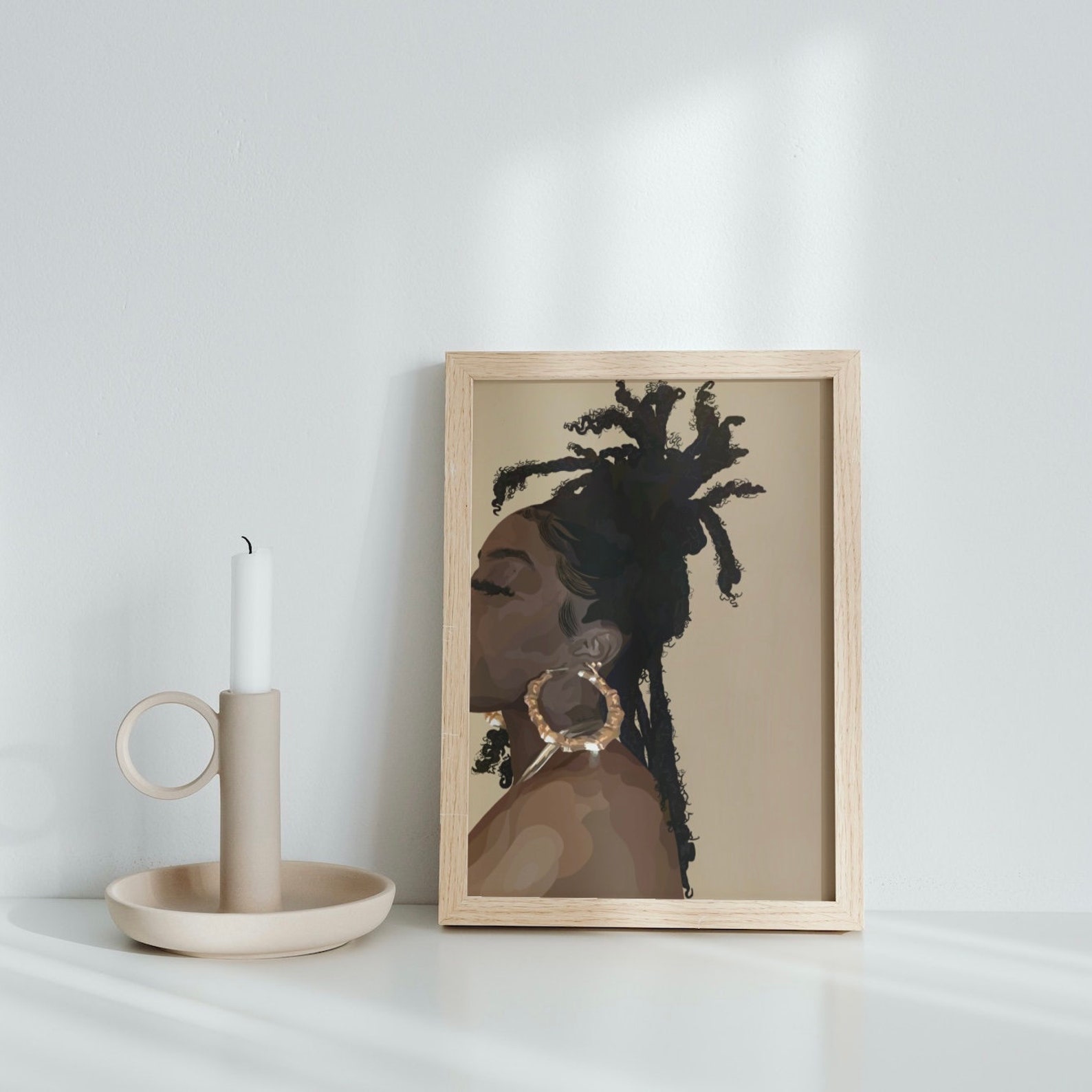 Loctress Art Poster Locs Art Print Black Woman Wall Art - Etsy