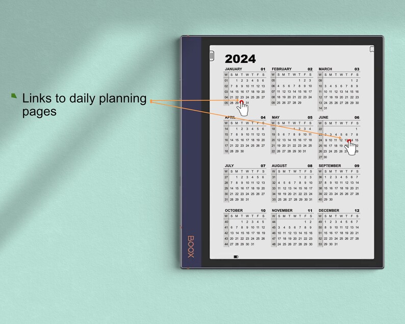 Boox Note Templates 2024 2025 Daily Work Planner,productivity Organizer ...