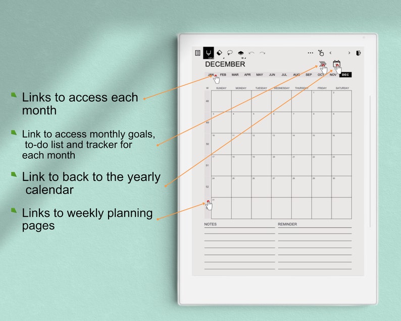 Supernote Templates 2022 2023 Weekly Planner Supernote A5 Etsy