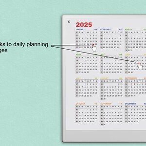 2025+2026 Digital Daily Planner for Remarkable 2, 1 & Paper Pro ...