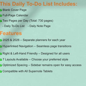 Supernote Templates Daily To-do List 2025-2026 – Hyperlinked PDF ...
