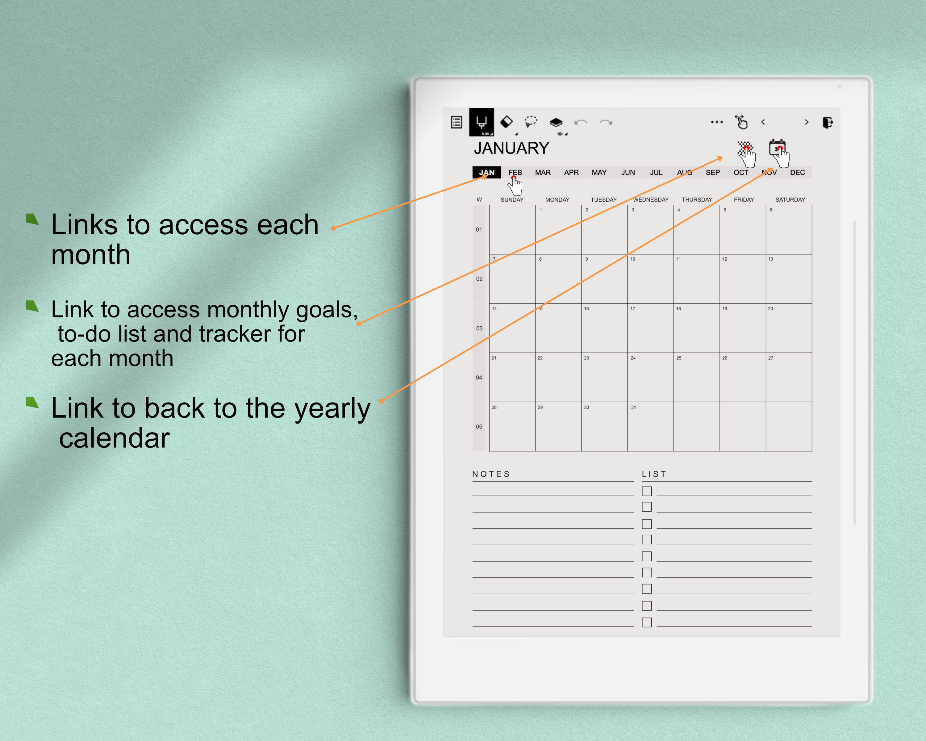 Supernote 2024 2025 Digital Planner, Supernote Templates 2024 2025 ...
