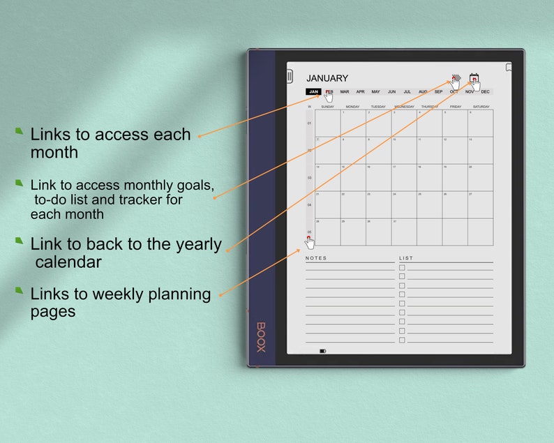 Boox Note Templates, 2024 2025 Weekly Planner, Boox Note AIR / AIR2 / 2 ...