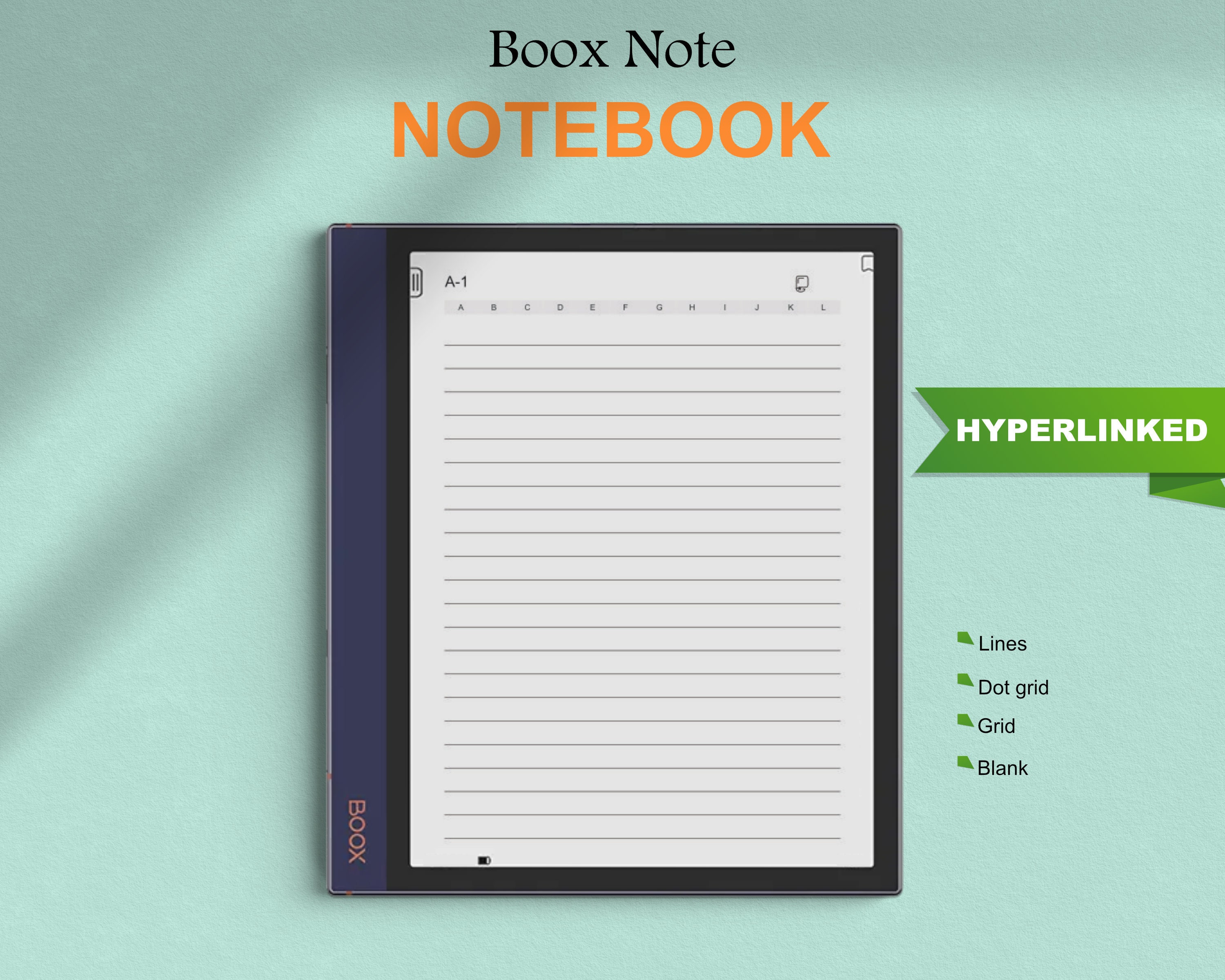 Digital Hyperlinked Notebook for Boox Note Templates - Etsy