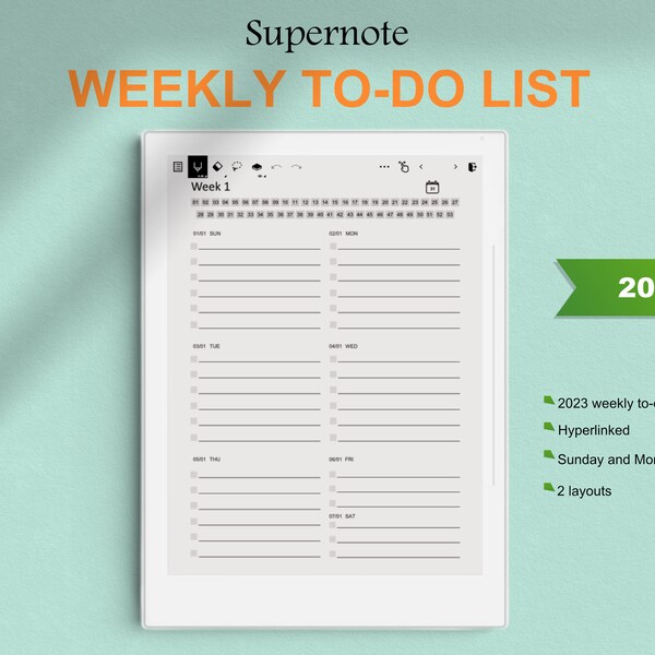 Supernote A6x Template - Etsy