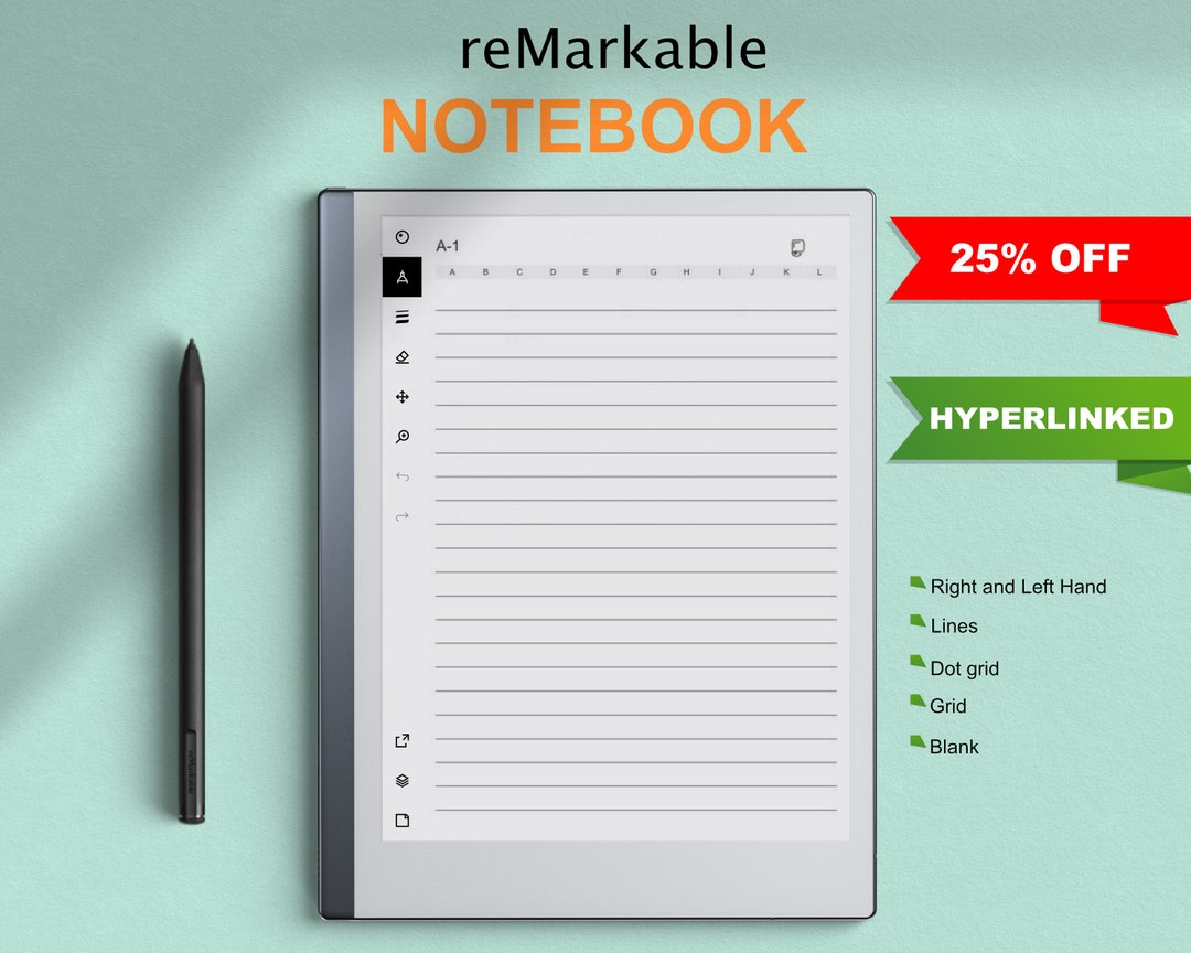 Remarkable Templates, Digital Notebook, Remarkable 2&1 - Etsy
