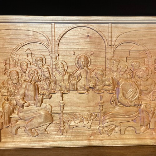 Last Supper Carving Wood Christ the Last Supper - Etsy