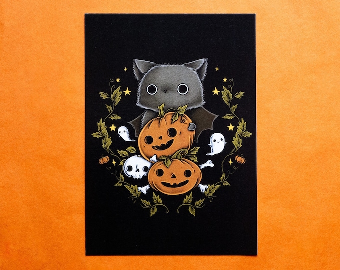 Ghost / Halloween / October Birthday Card - Etsy