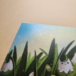 Art Print Snowdrop Ghosts – Cute Shimmering Poster With Snowdrops ...