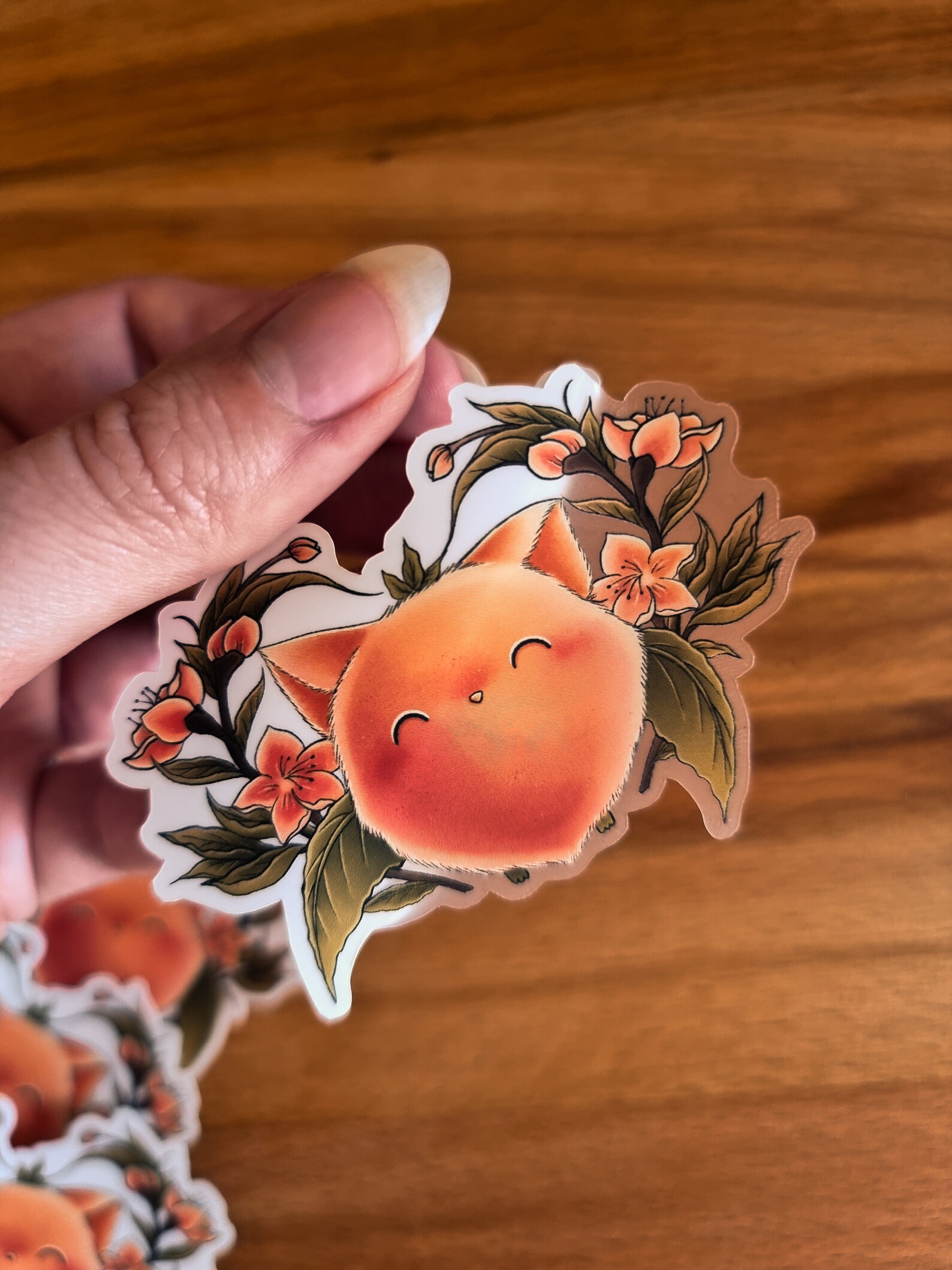 Sticker Set Fruit Bats - Transparent Vinyl Stickers - Three Stickers ...