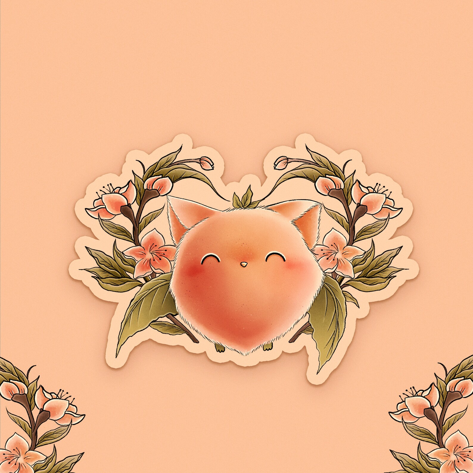 Sticker Set Fruit Bats - Transparent Vinyl Stickers - Three Stickers ...