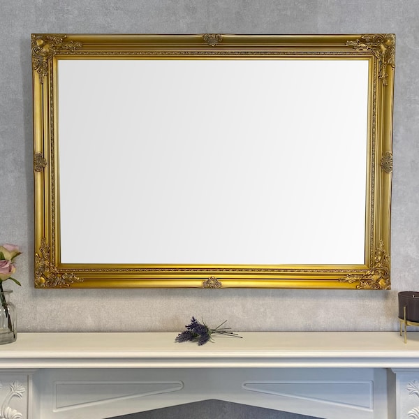 Large Vintage Mirror - Etsy UK