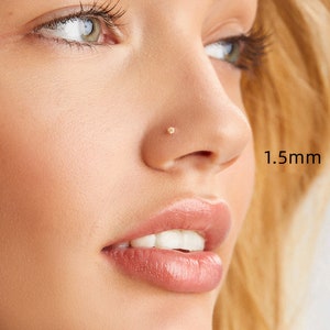 20G Tiny Diamond Nose Studs, 1.5mm/2mm/2.5mm/3mm CZ Nose Piercing ...