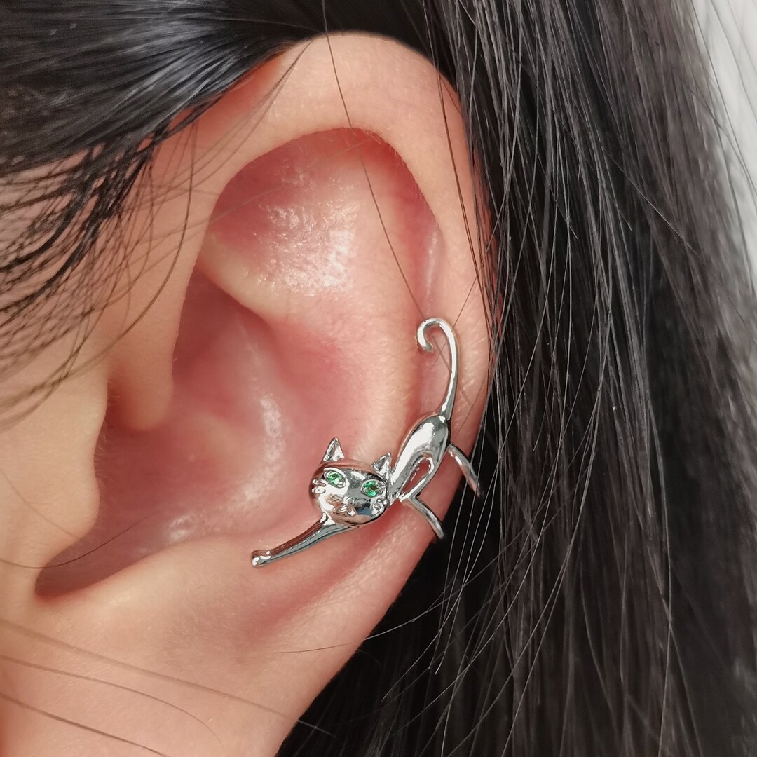 Cute Cat Ear Cuff, Non-pierced Clip Wrap Earring, Simple Cat Ear ...