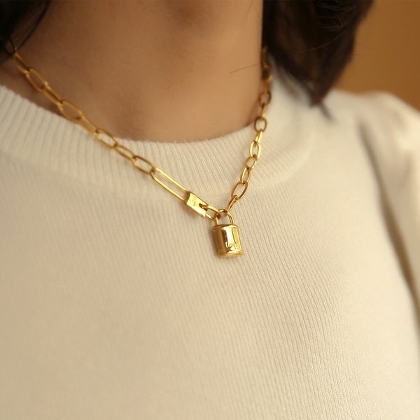 Lock Necklace - Etsy