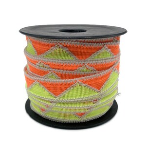 20 Mm Neon Green Cotton Braid Trim/neon Orange Trim/chevron Trim ...