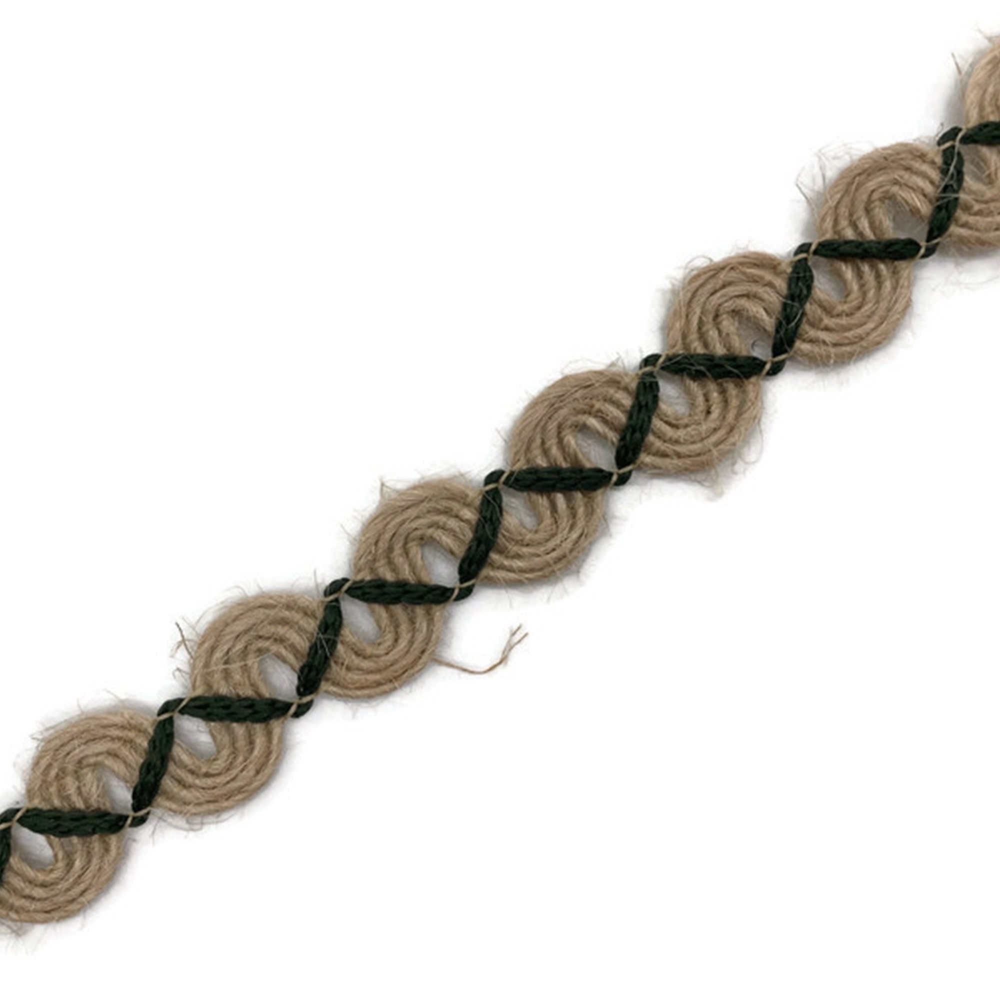 10 Mm Natural Jute Trim With Military Green Chevron - Etsy