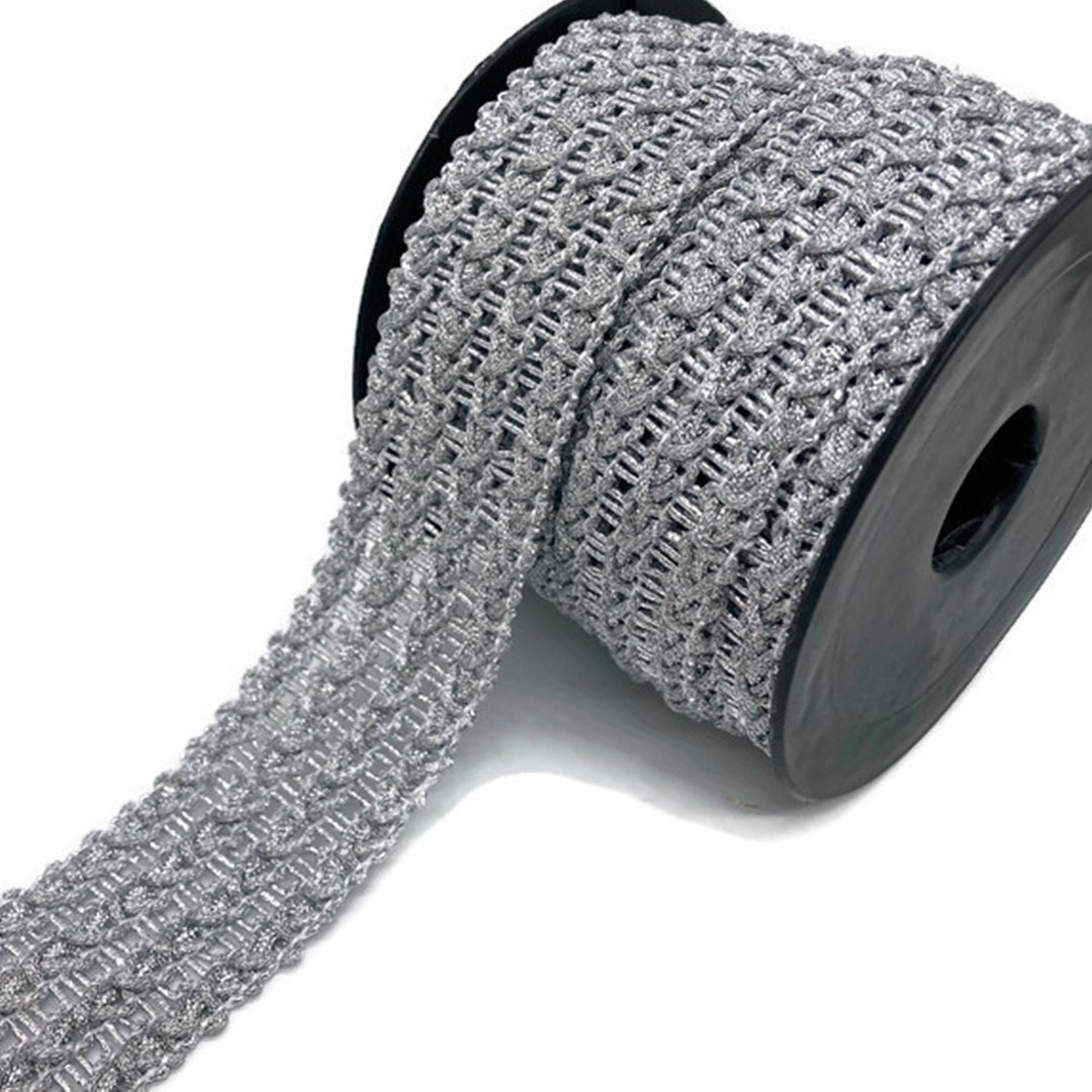 Silver Metallic Braid Trim: Bohemian Ethnic Style (35 Mm) - Etsy