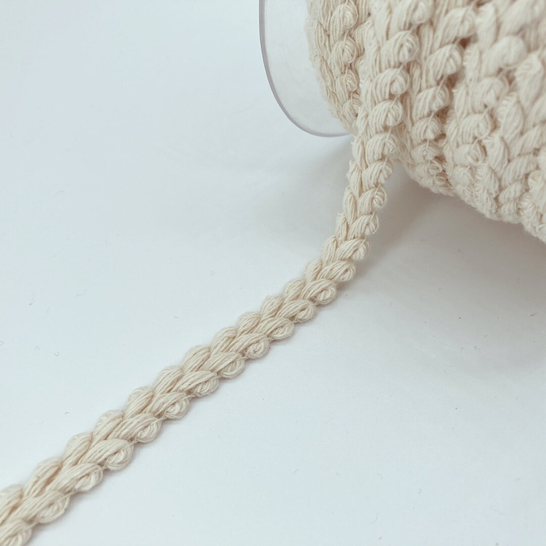 10 Mm Natural Cotton Braid Trim | Ivory Bohemian Trim| Ethnic| Raw ...