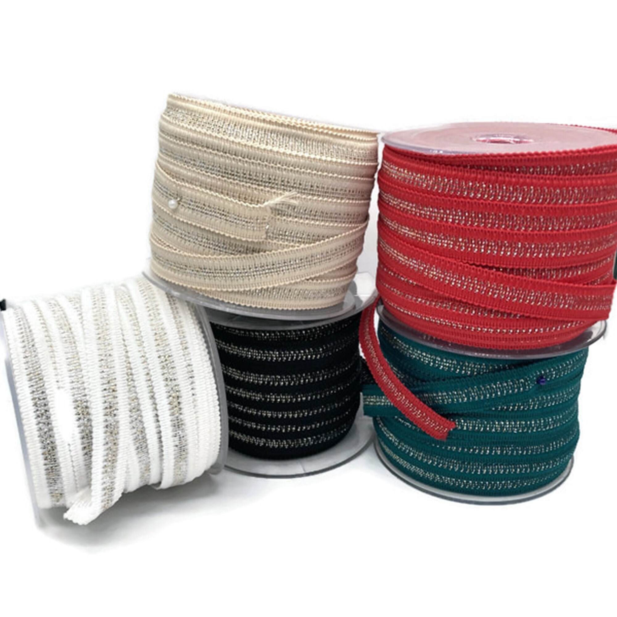 15 Mm Braid Snow White Cotton Trim Wtih Silver Glitter /silver Trim ...