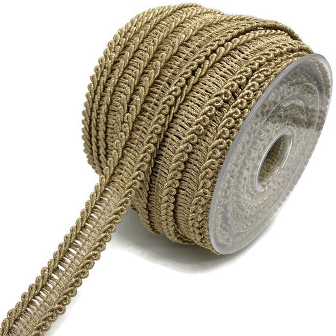 20 Mm Gold Metallic Braid Trim/gold Gimp Ribbon/ethnic Trim/bohemian ...