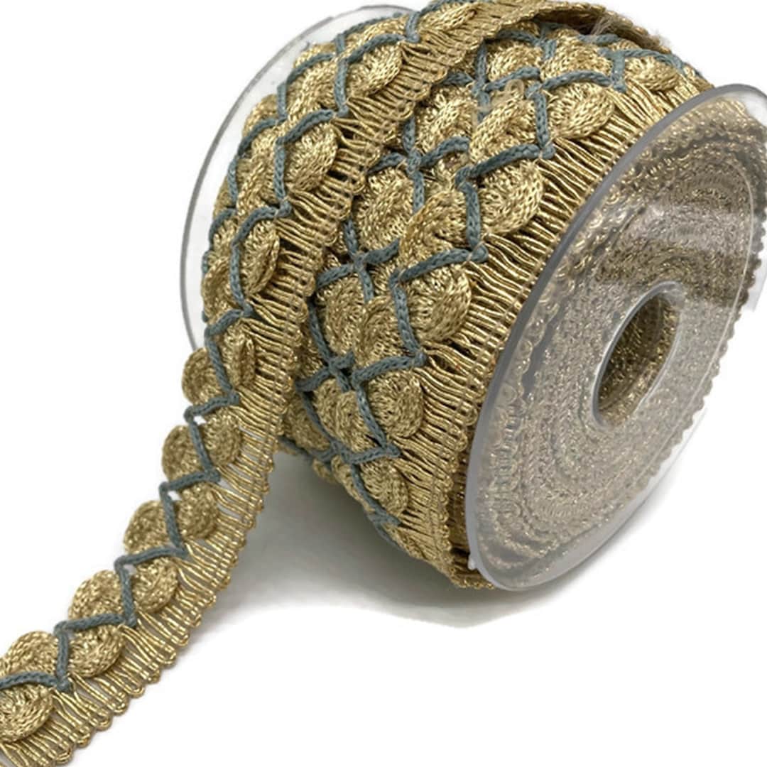 Gold Metallic Braid Trim: Light Grey Chevron, Ethnic Bohemian Style - Etsy