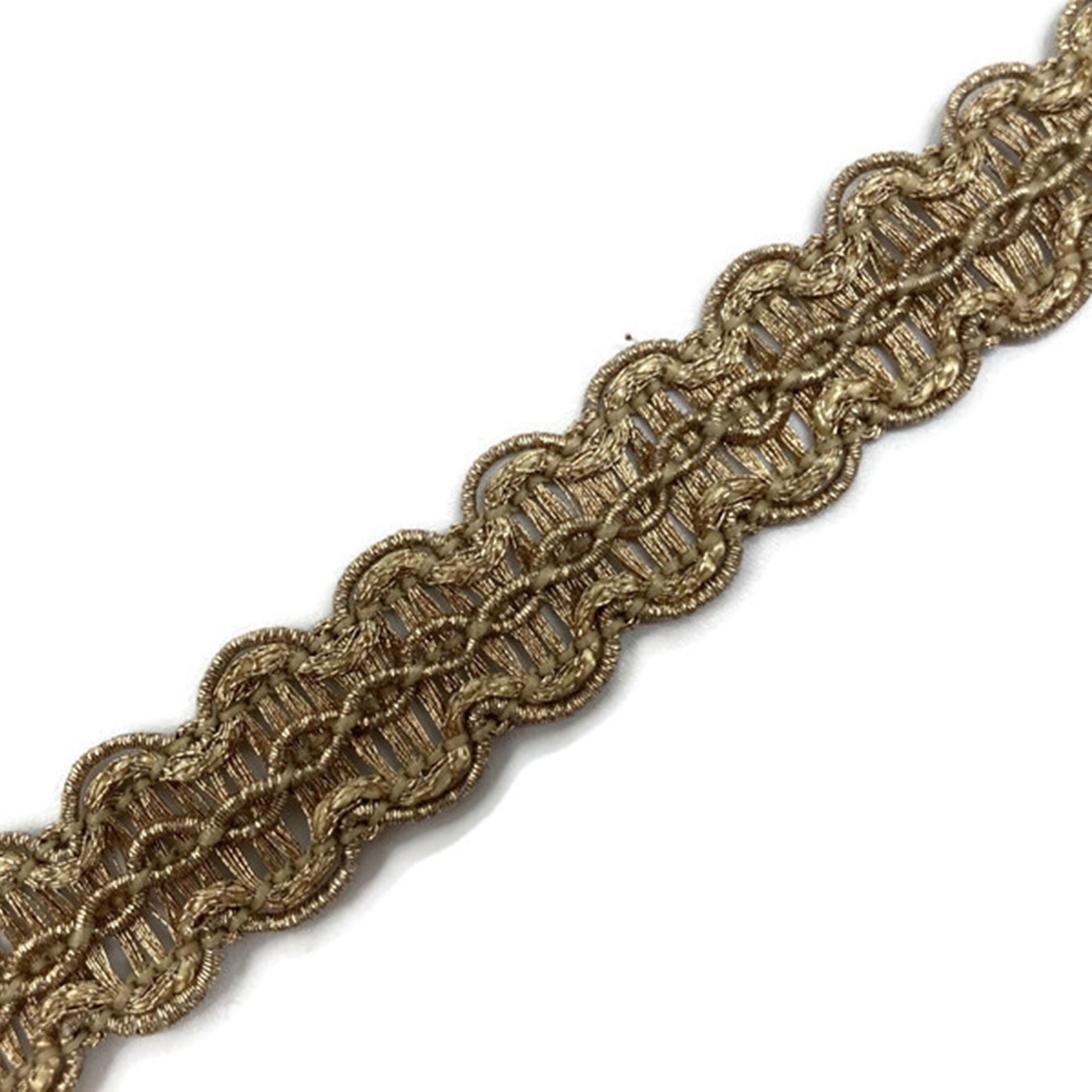 15 Mm Gold Metallic Braid Trim/chain Design on the - Etsy