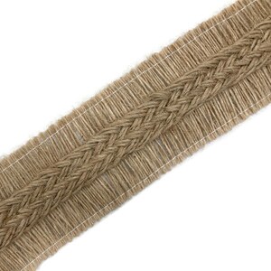 Natural Jute Fringe Trim: 40mm Braided Burlap Ribbon - Etsy