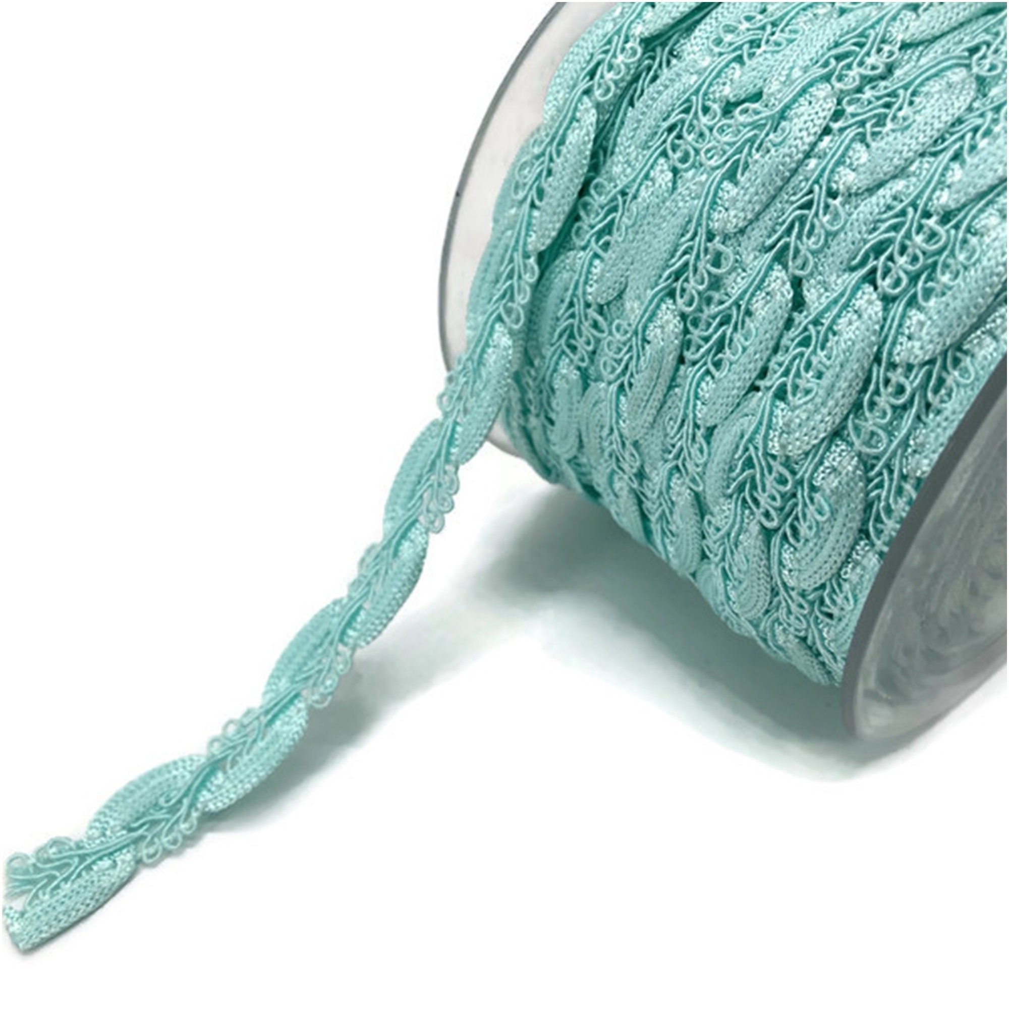 15 Mm Mint Green Snake Braid Gimp Trimming Plaited Ribbon Embroidered ...