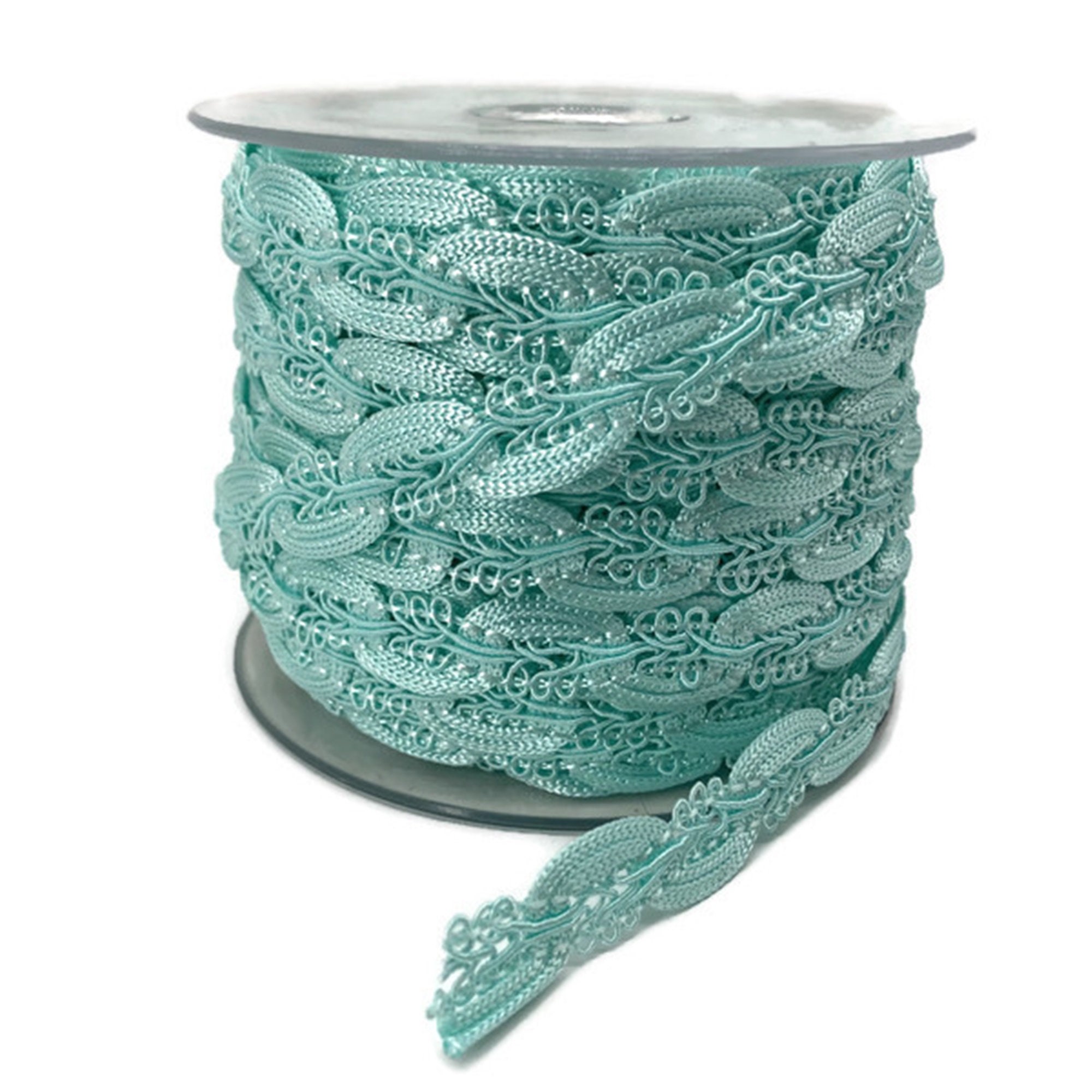 15 Mm Mint Green Snake Braid Gimp Trimming Plaited Ribbon Embroidered ...