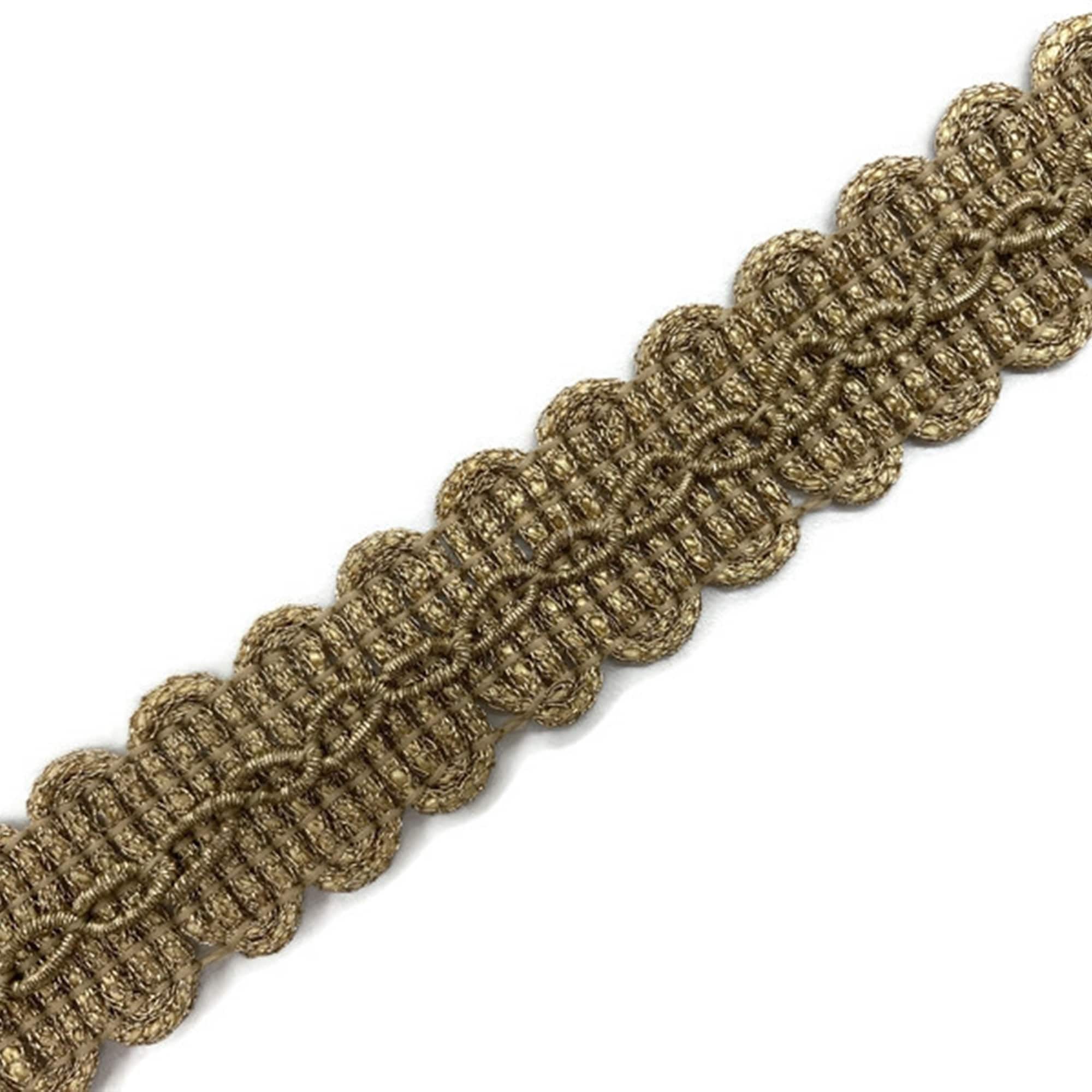 20 Mm Gold Metallic Braid Trim/chain Pattern on the Middle/ethnic Trim ...