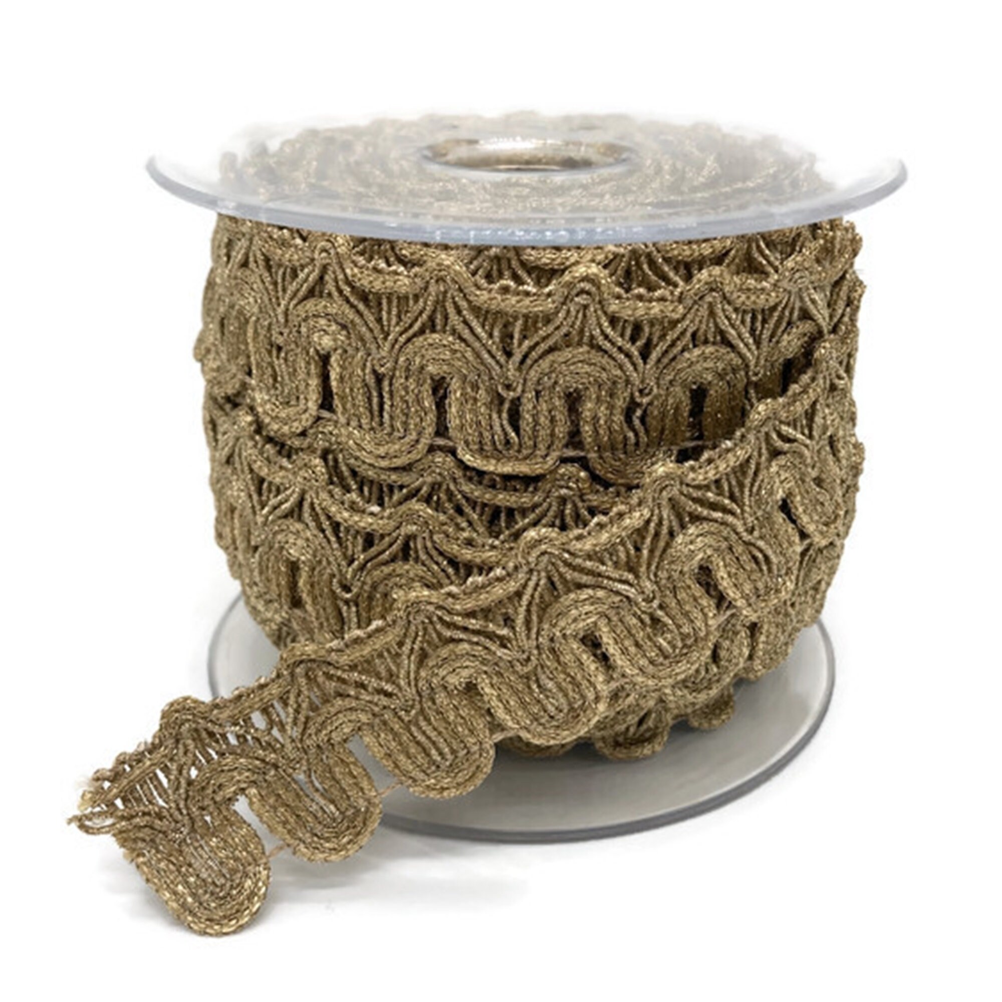 25 Mm Gold Metallic Braid Trim/ Scalloped Pattern Trim/ethnic Trim ...