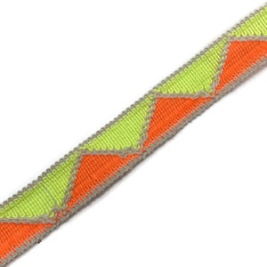 20 Mm Neon Green Cotton Braid Trim/neon Orange Trim/chevron Trim ...