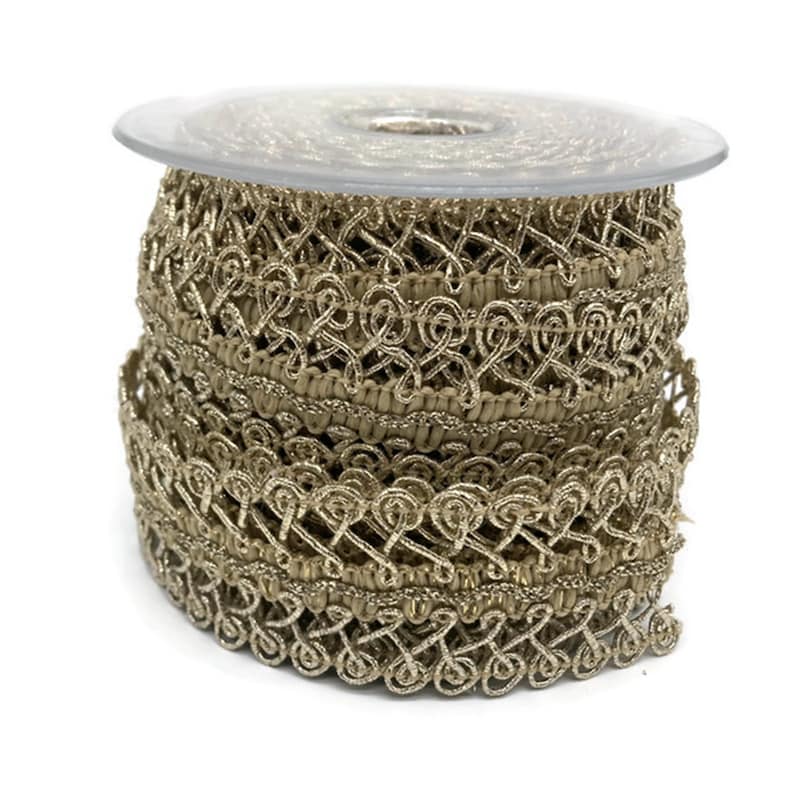 40 Mm Gold Metallic Braid Trim/ Snail Pattern Trim/gold Metallic for ...