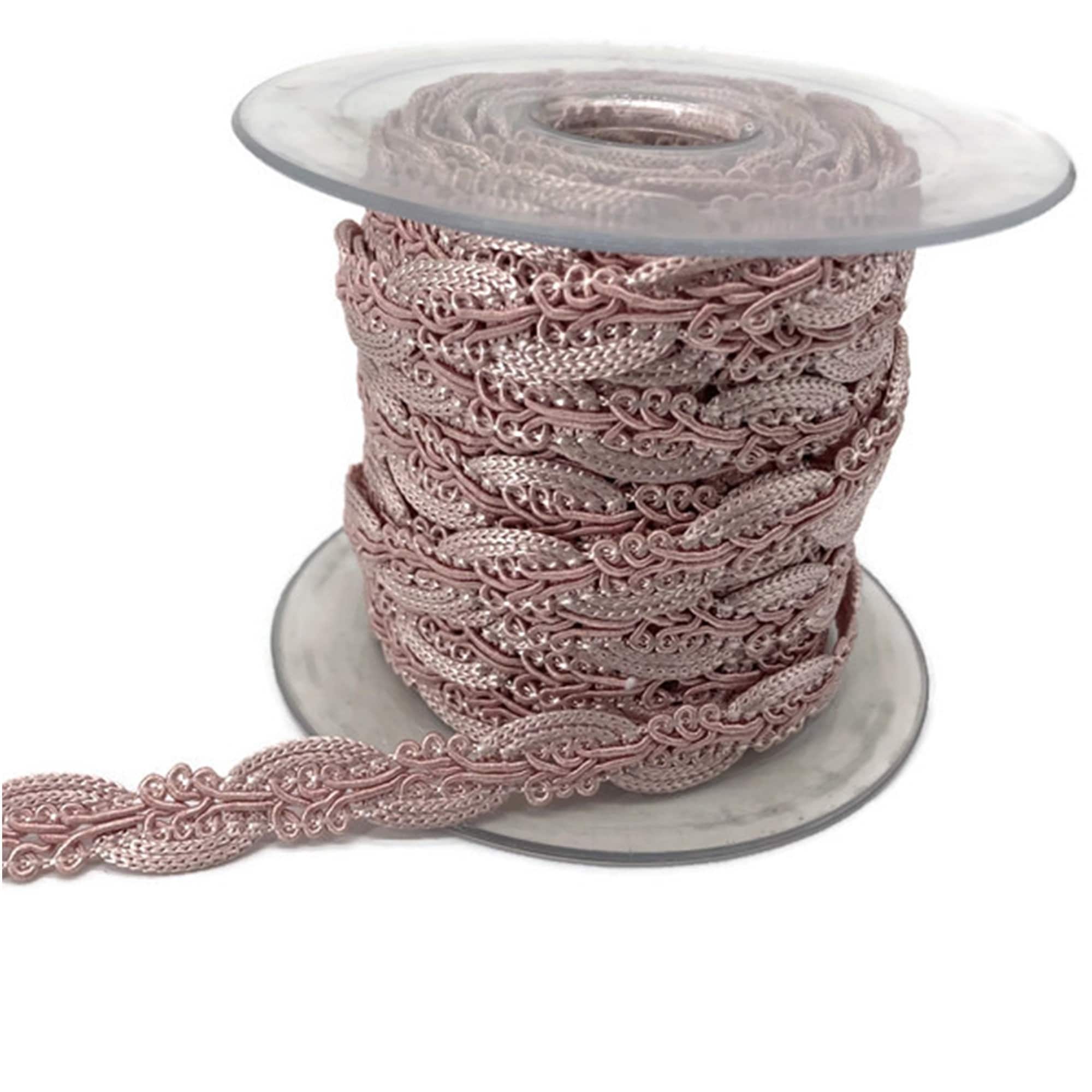 15 Mm Dusty Rose Color Snake Braid Gimp Trimming Plaited Ribbon ...