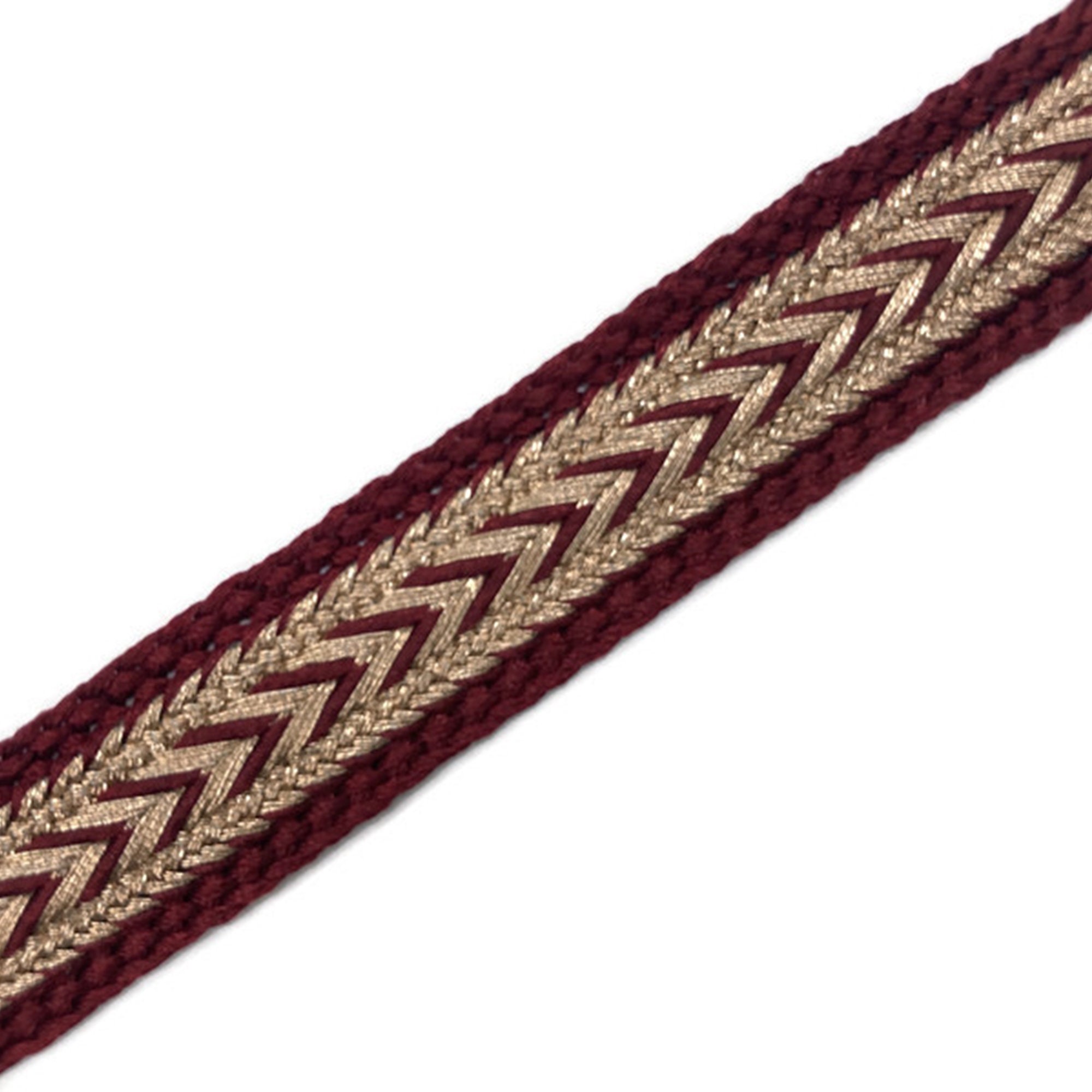 Bronze Metallic Braid Trim: Burgundy Arrow Pattern, Bohemian Ethnic ...