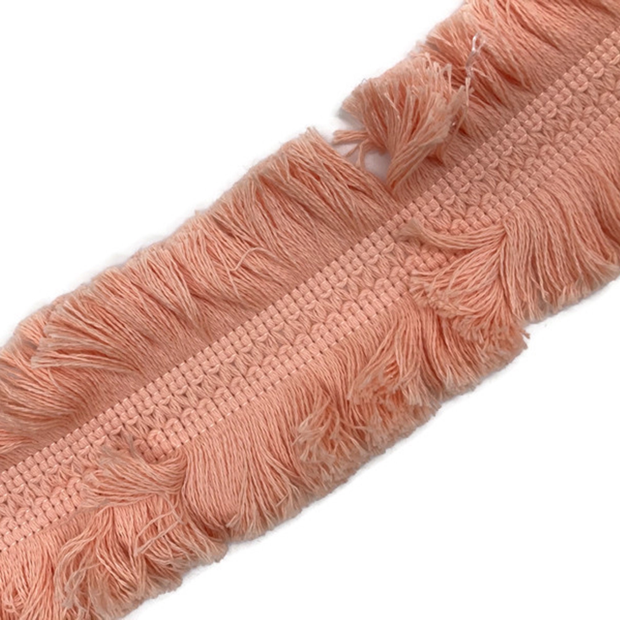 65 Mm Large Powder Pink Brush Fringe Trim/double Sided Cotton Fringe ...