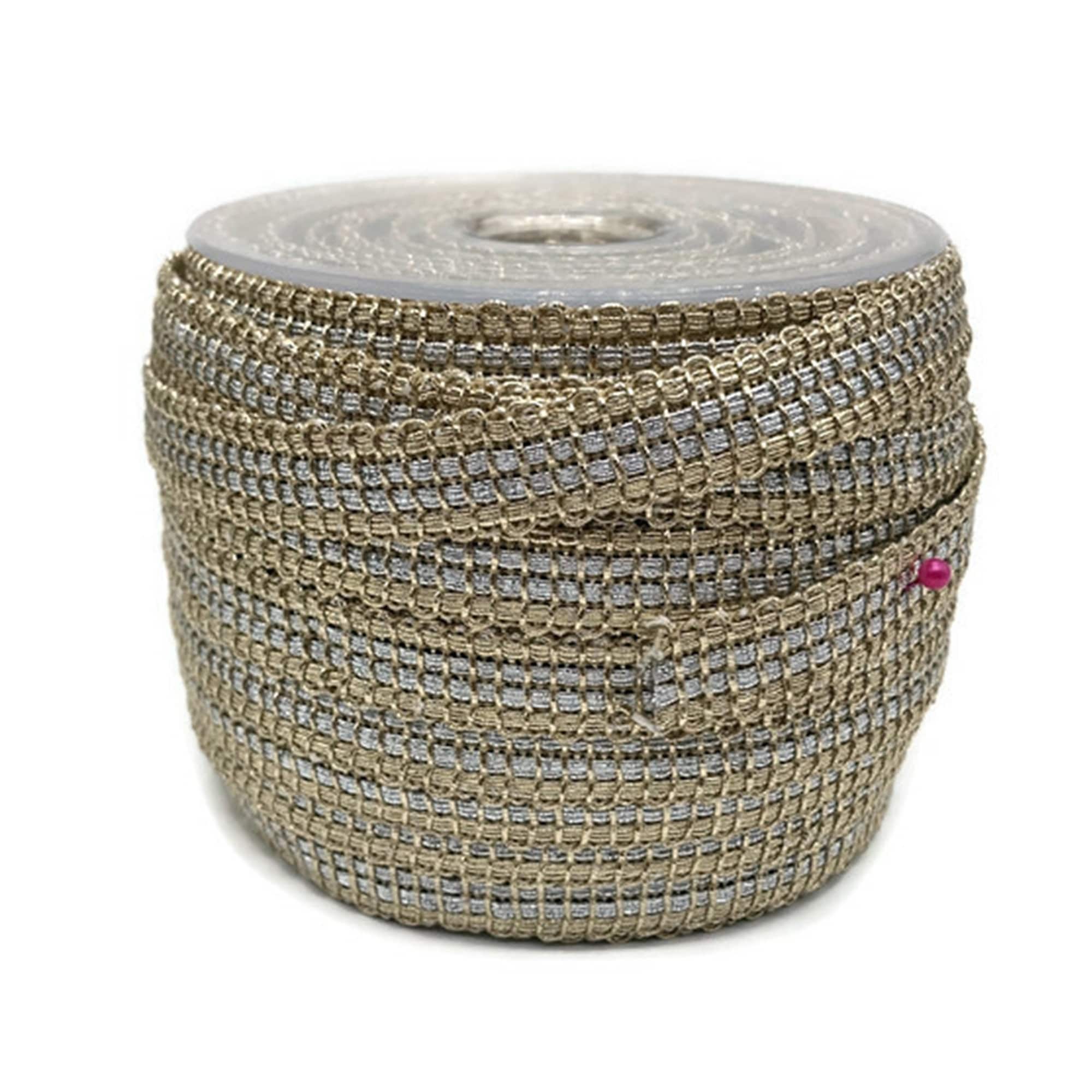 13 Mm Gold and Silver Metallic Braid Trim/silver Metallic Braid Line on ...