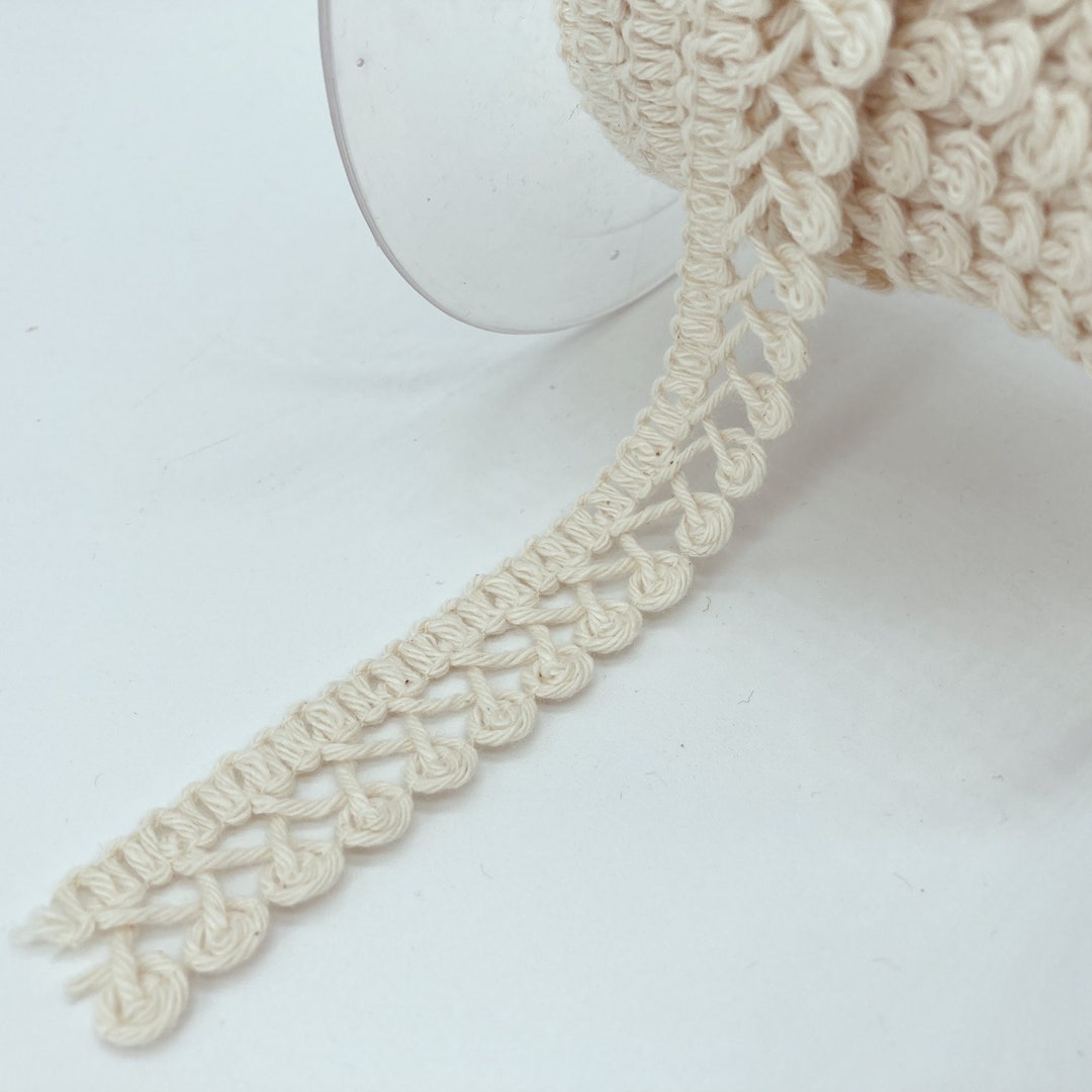 Ivory Cotton Braid Lace Trim: 15mm Snail Pattern, Bohemian Style - Etsy