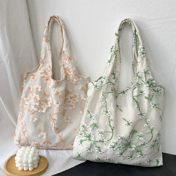 Embroidered Tote Bag - Etsy