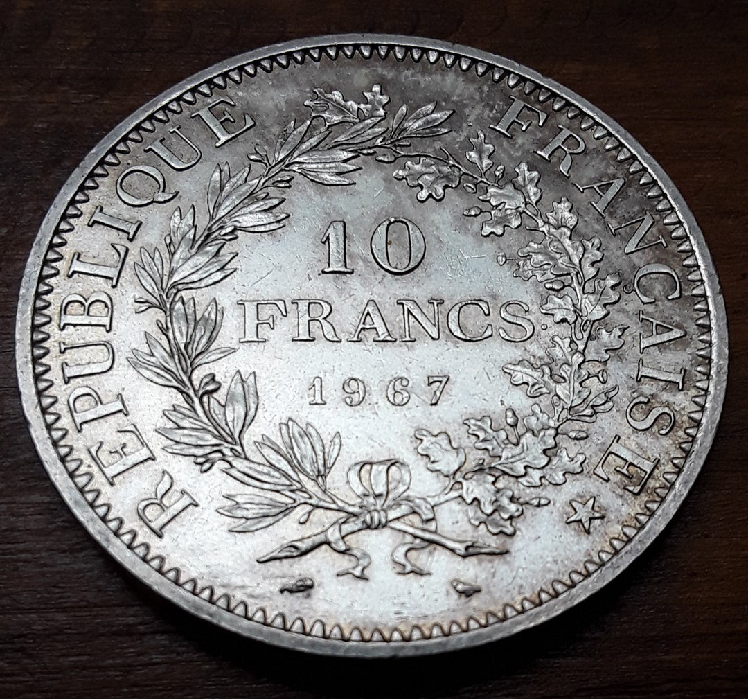 Pièce de 10 francs en argent Hercule française de 1967 avec accent sur ...