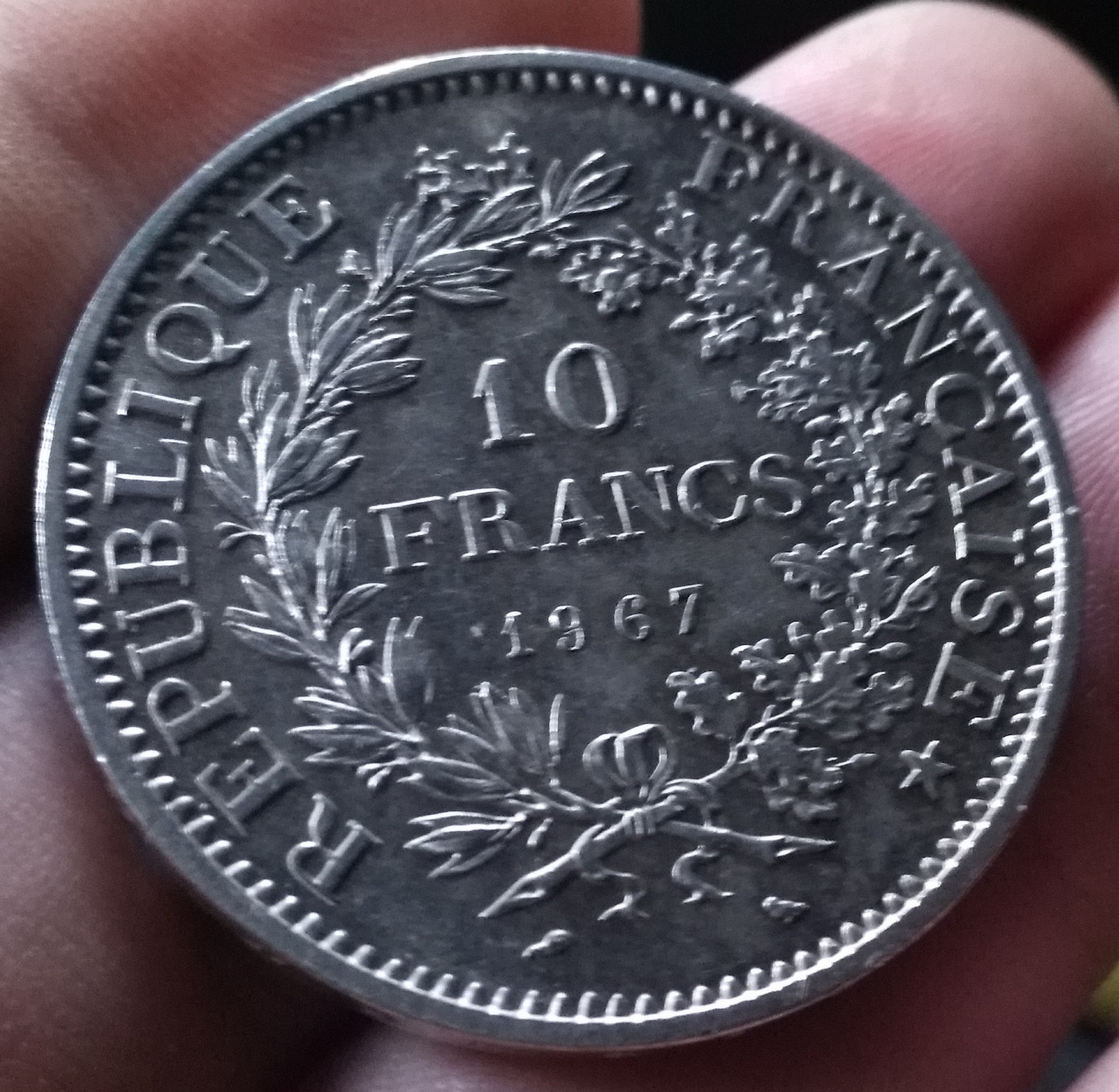 1967 Pièce de 10 francs en argent Hercule français avec accent - Etsy ...